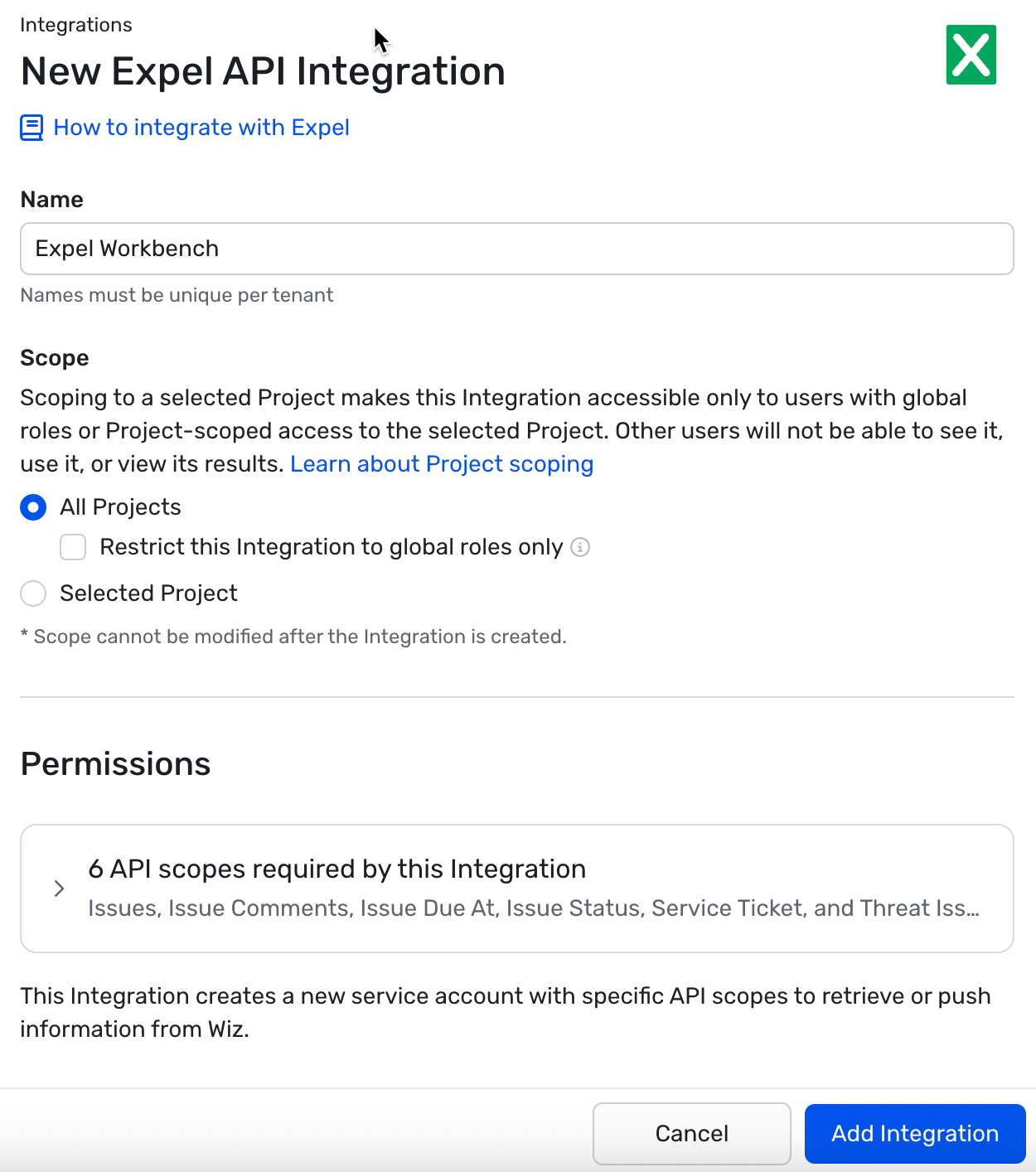 Wiz Setup for Workbench – Expel Help Center