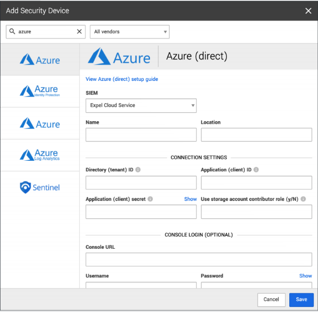 Azure Cloud (Direct) Setup for Workbench – Expel Help Center